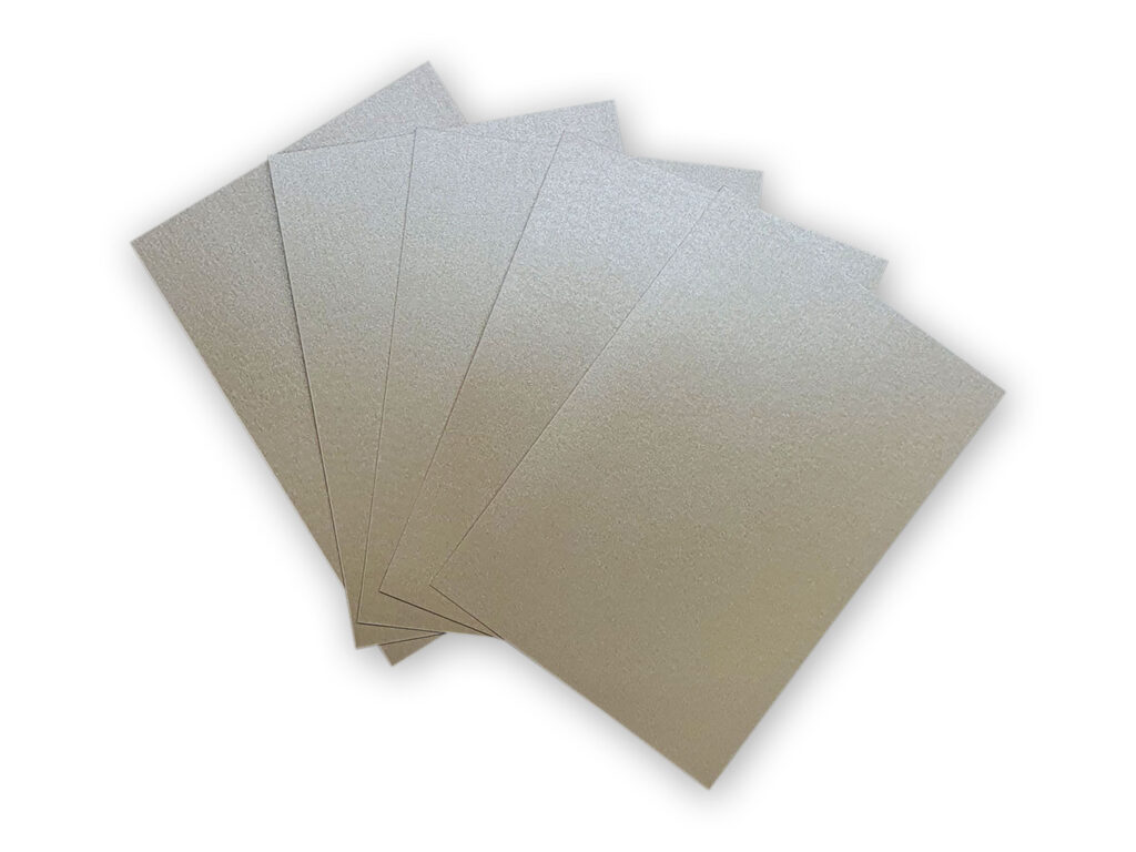 Highest Quality A4 Silver Grey Double Sided Shimmer Card-250GSM