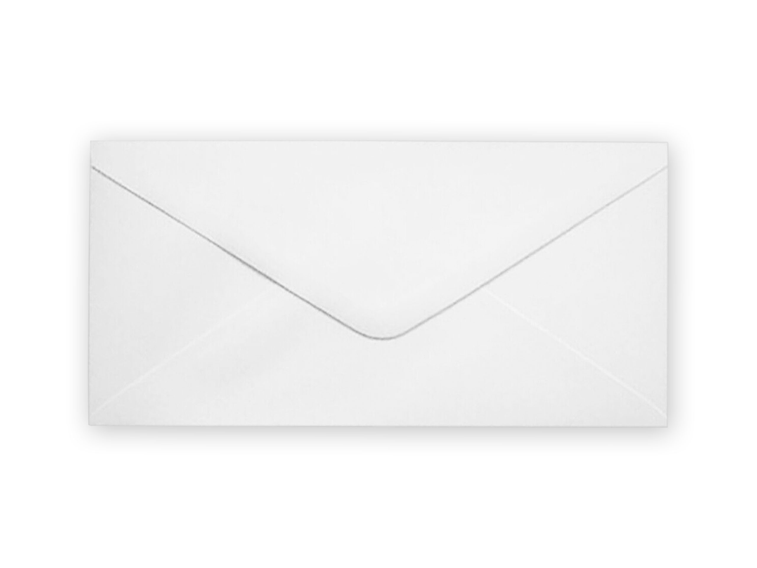 White High Quality Gummed Diamond Flap DL Envelopes 120GSM